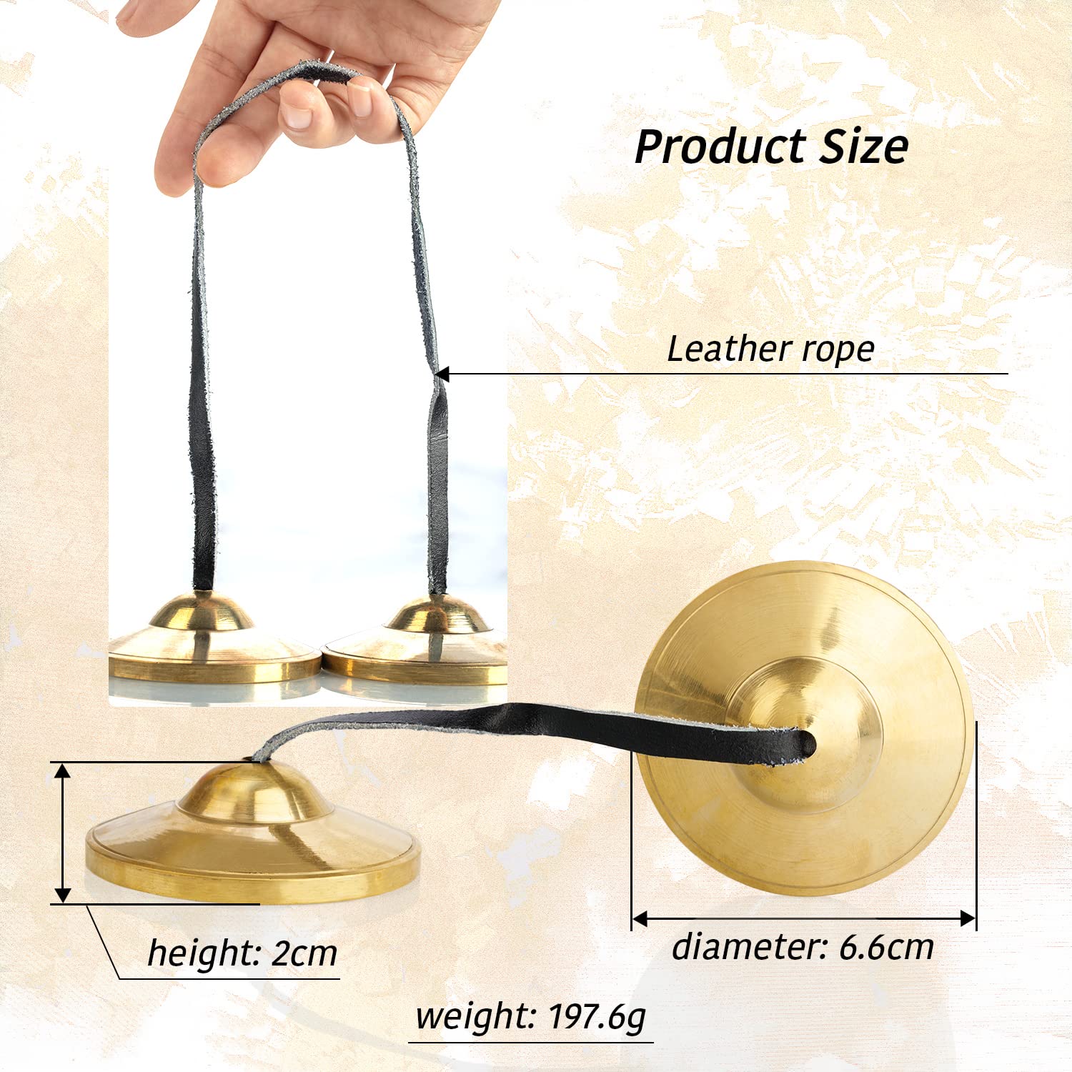 2.6inch Brass Tibetan Tingsha Bells Finger Cymbal – Zenbless